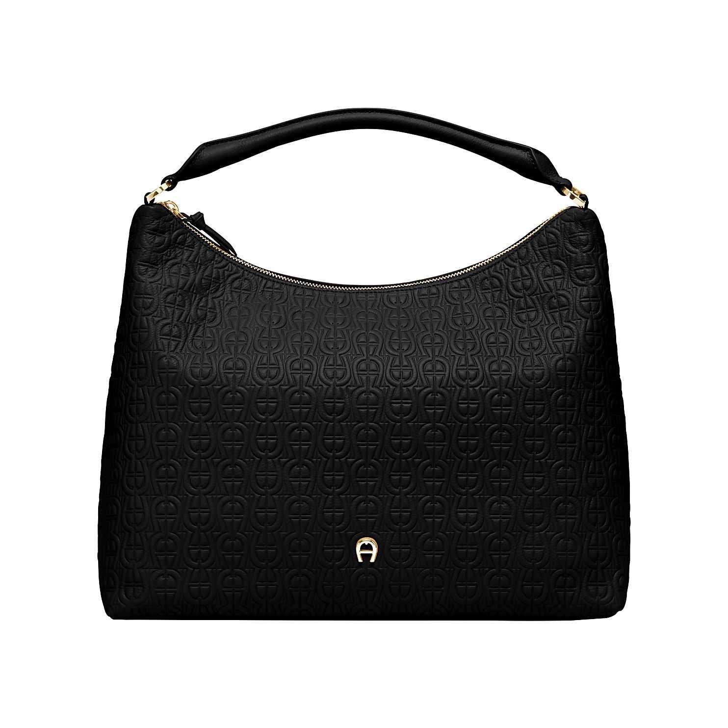 ZITA LOGO HOBO BAG M | BLACK – Etienne AIGNER