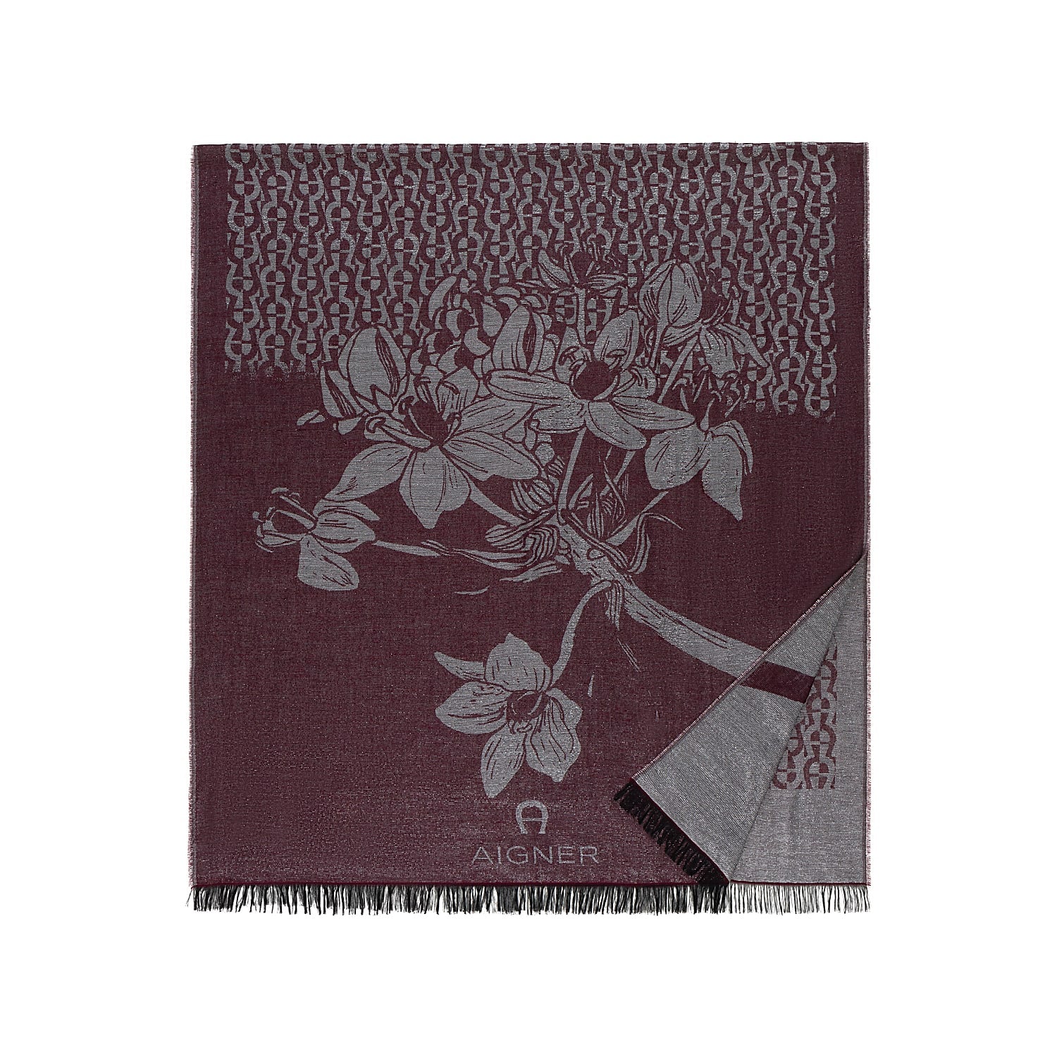 LOGO STOLE | BURGUNDY – Etienne AIGNER